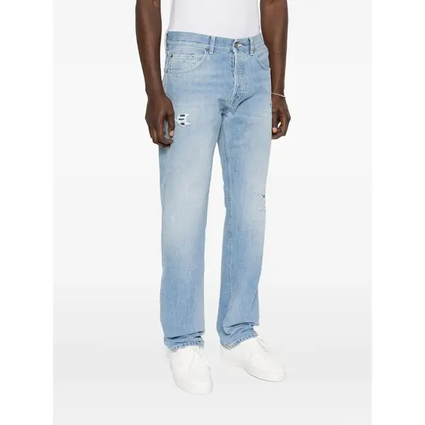 DONDUP Light Wash Distressed Denim Jeans - Blue