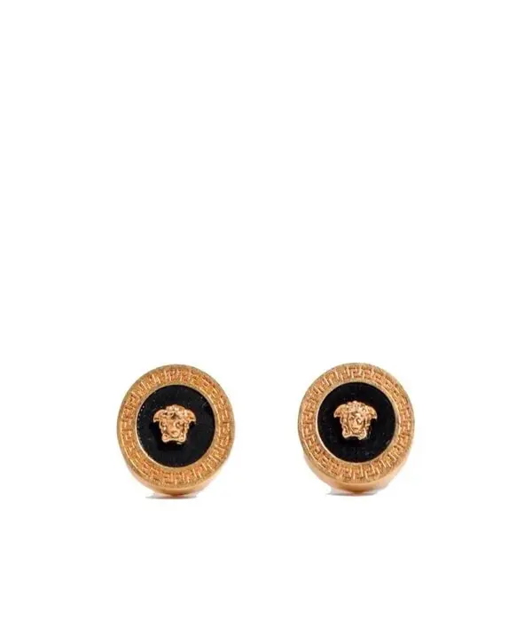 Versace Medusa Stud Earrings - Black