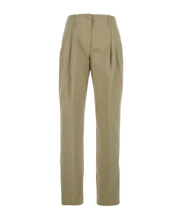 SEMICOUTURE High-waist Gabardine Pants - Green