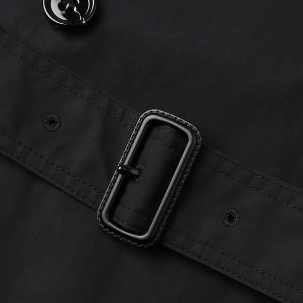 Burberry Long Sleeve Double Breasted Coat With Hood