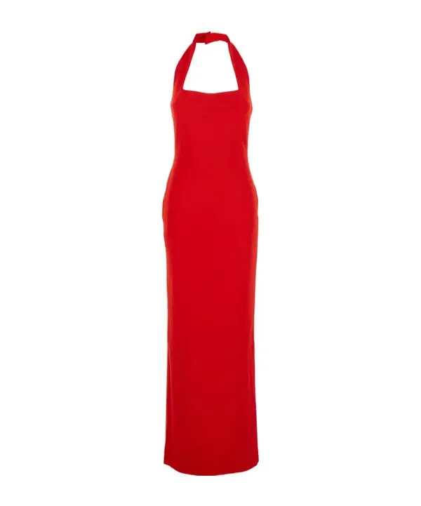 Solace London Square Neck Halter Maxi Dress