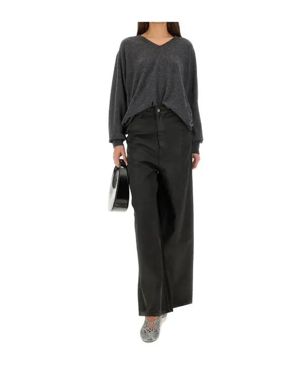ALYSI Wide-leg Denim Pants