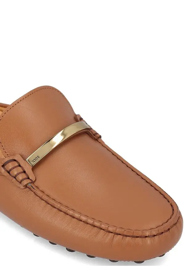 TOD'S Logo Engraved Slip-on Mules - Brown