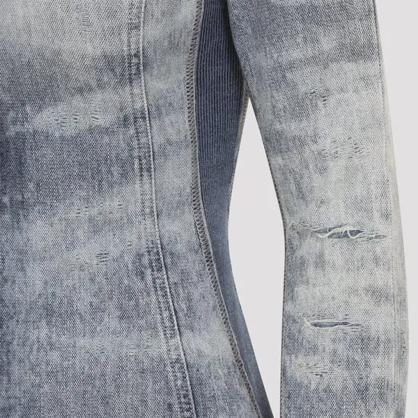 DIESEL® Distressed Honeycomb Denim Shirt