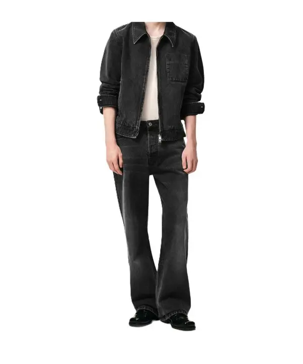 Ami Zip-up Denim Jacket - Black