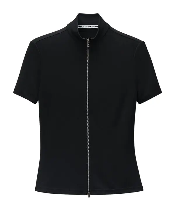 Alexander Wang Mock Neck Zipped Top