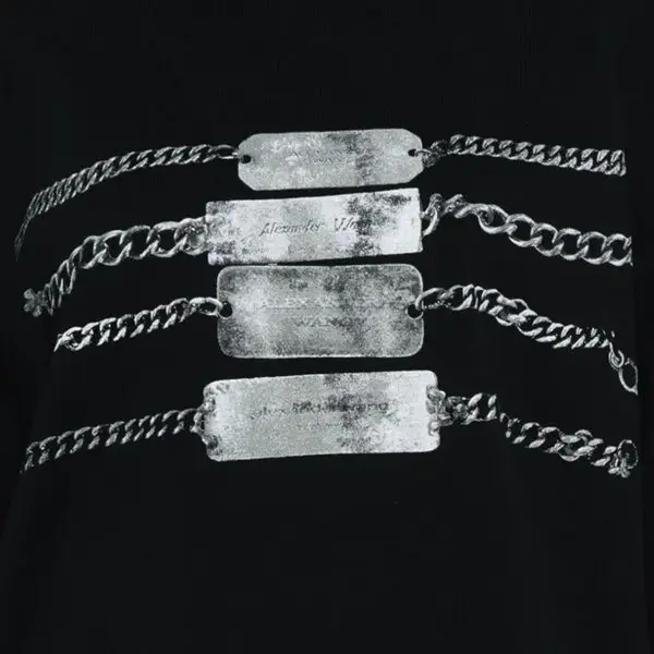 Alexander Wang Chain Graphic Oversized T-shirt - Black