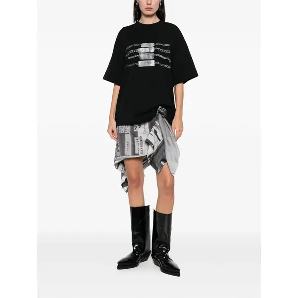 Alexander Wang Chain Graphic Oversized T-shirt - Black