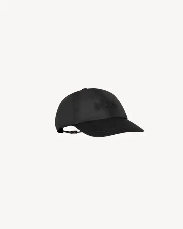 Saint Laurent Embroidered Baseball Cap - Black