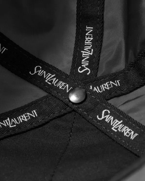 Saint Laurent Embroidered Baseball Cap - Black