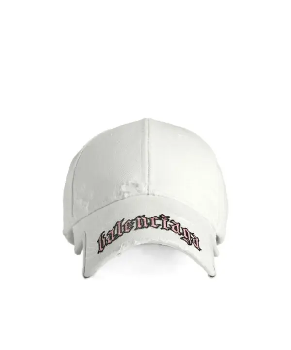 Balenciaga Blackletter Script Cap - Dirty White