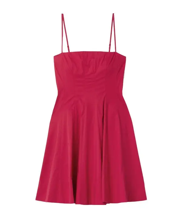 Staud Wylie Mini Dress - Cherry Red