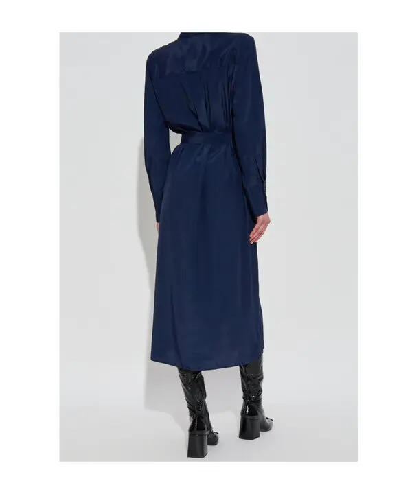 Paul Smith Belted Shirt Dress - Navy Blue