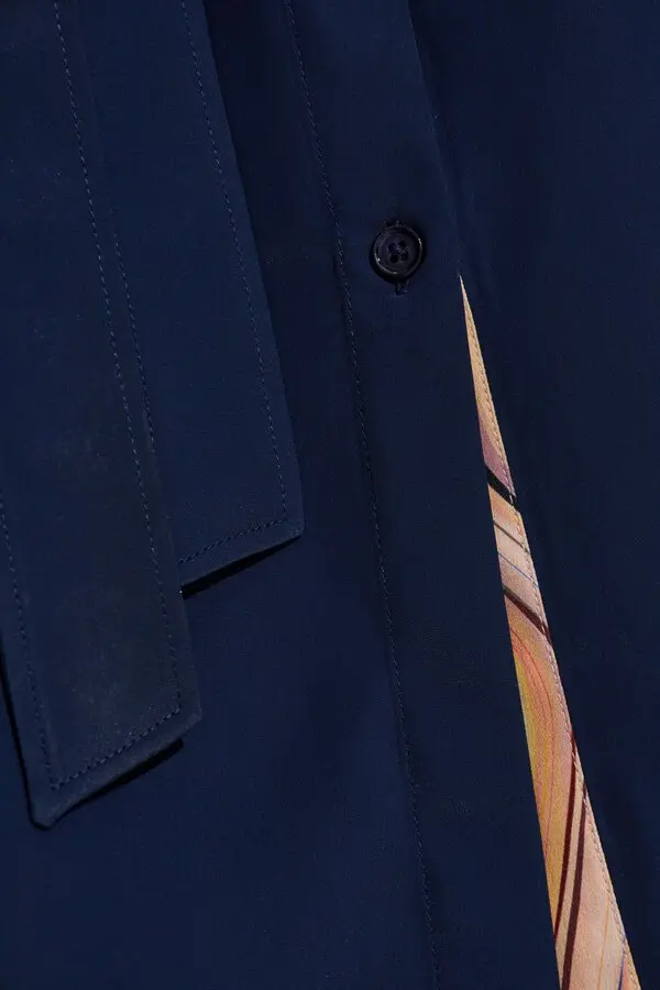 Paul Smith Belted Shirt Dress - Navy Blue