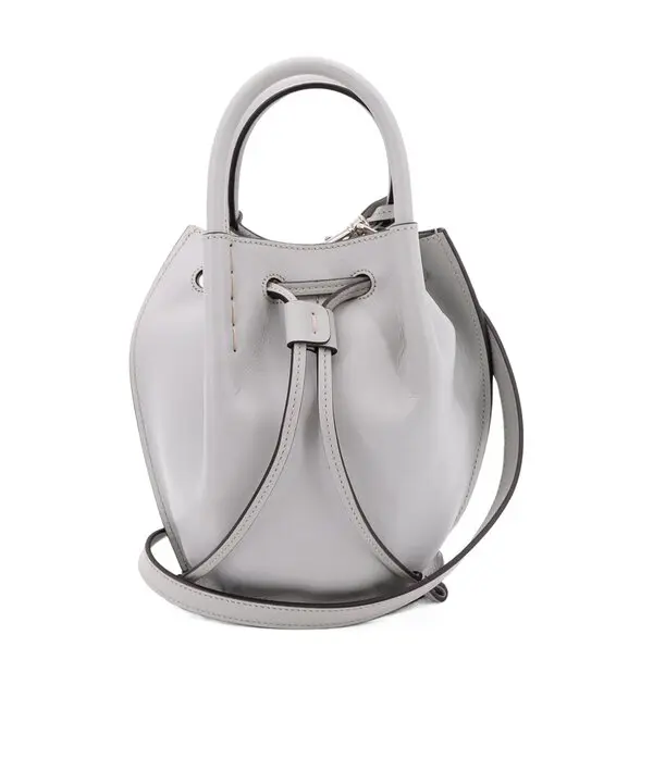 TOD'S Buz Drawstring Mini Bucket Bag - Grey