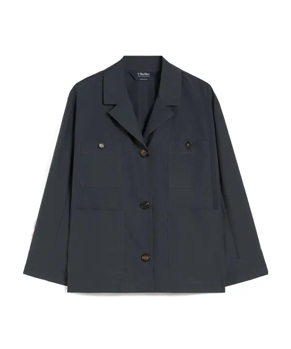 Max Mara Button Patch Pocket Jacket - Navy Blue