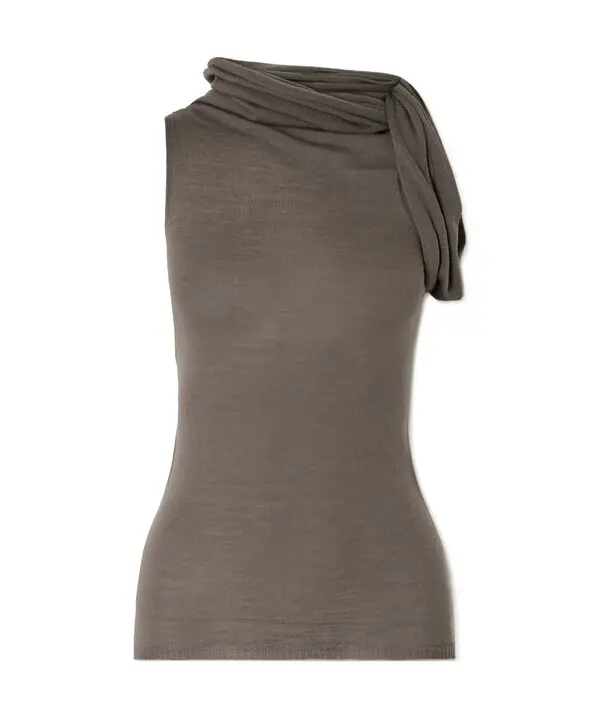 Rick Owens Asymmetrical Sleeveless Top - Brown