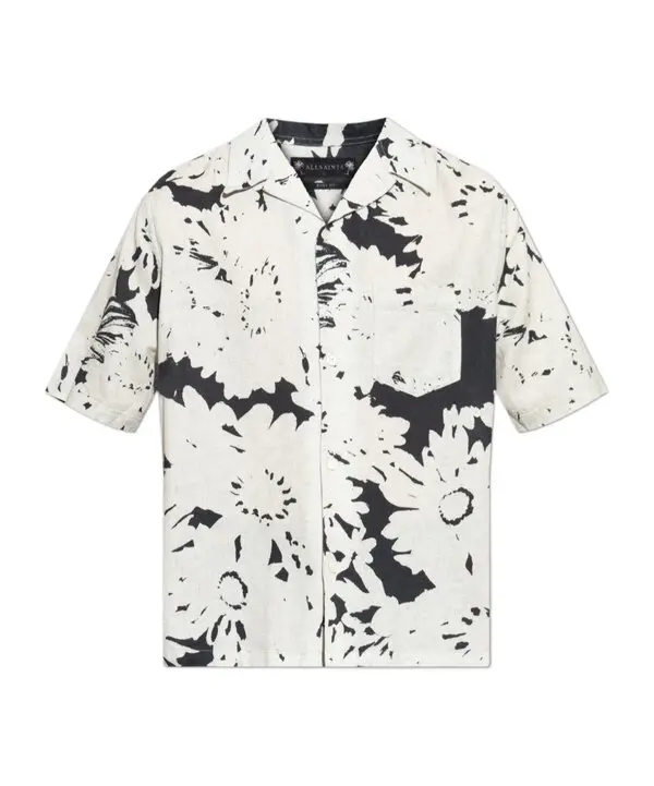 ALLSAINTS Girona Printed Short-sleeve Shirt - White