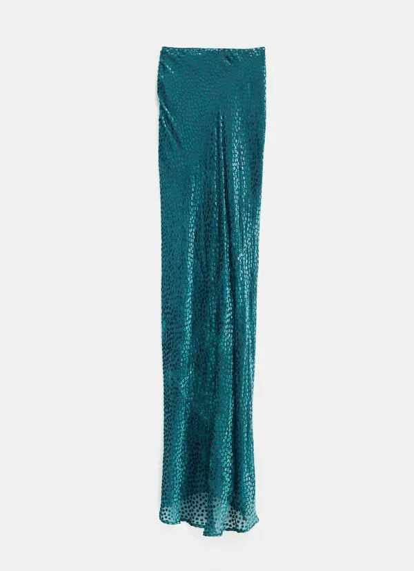 Dries Van Noten Pleated Polka Dot Midi Skirt
