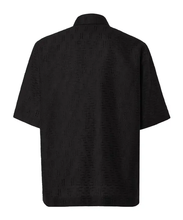 Fendi Collared Short-sleeve Shirt - Black