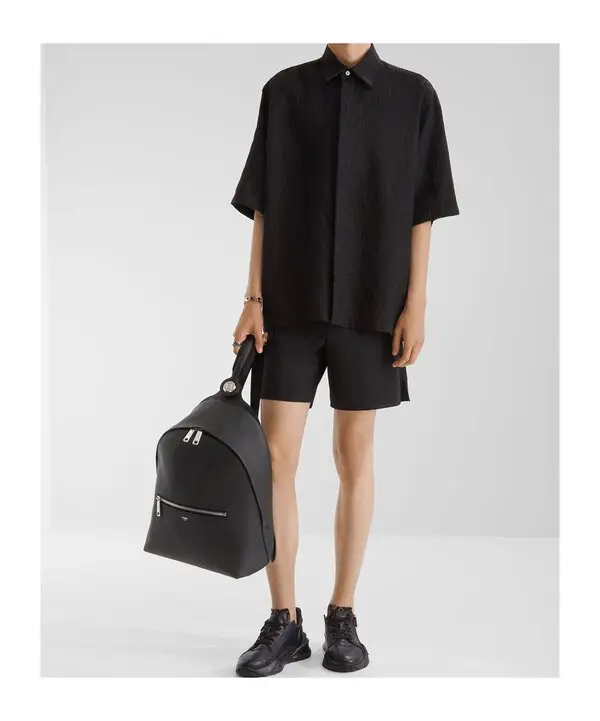 Fendi Collared Short-sleeve Shirt - Black