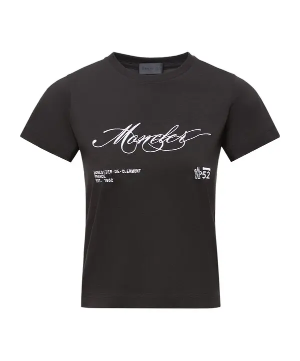 Moncler Embroidered Logo Crewneck T-shirt