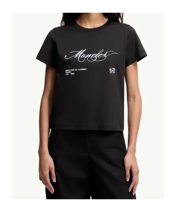 Moncler Embroidered Logo Crewneck T-shirt