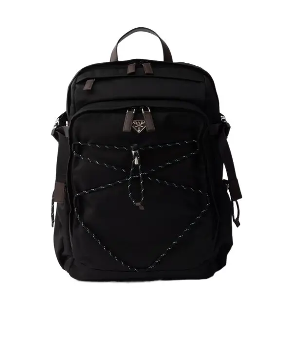Prada Speedrock Re-nylon And Leather Backpack - Black