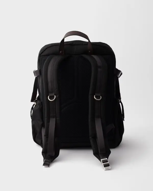 Prada Speedrock Re-nylon And Leather Backpack - Black