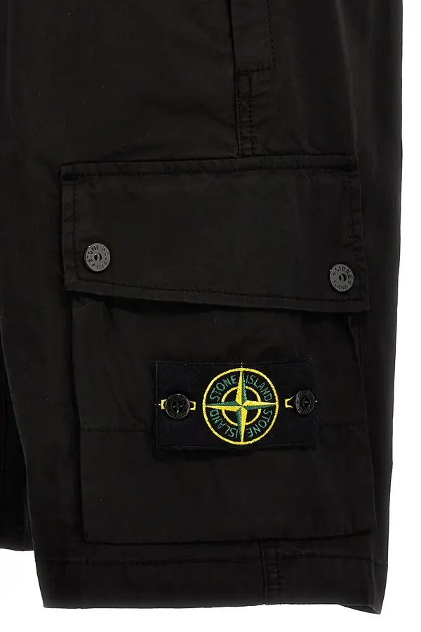 Stone Island Compass Patch Bermuda Shorts