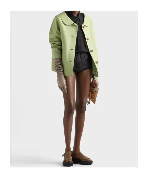 Prada Nappa Leather Jacket - Green