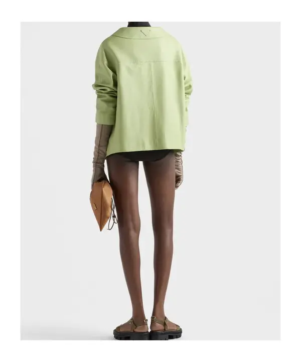 Prada Nappa Leather Jacket - Green