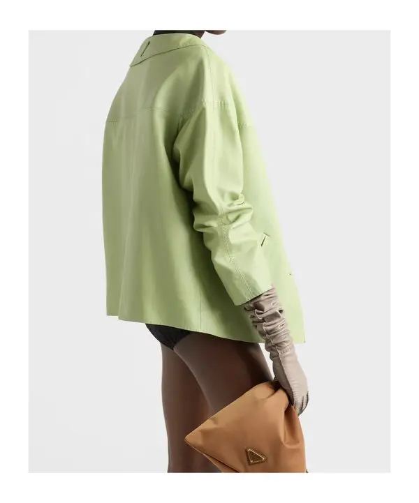 Prada Nappa Leather Jacket - Green