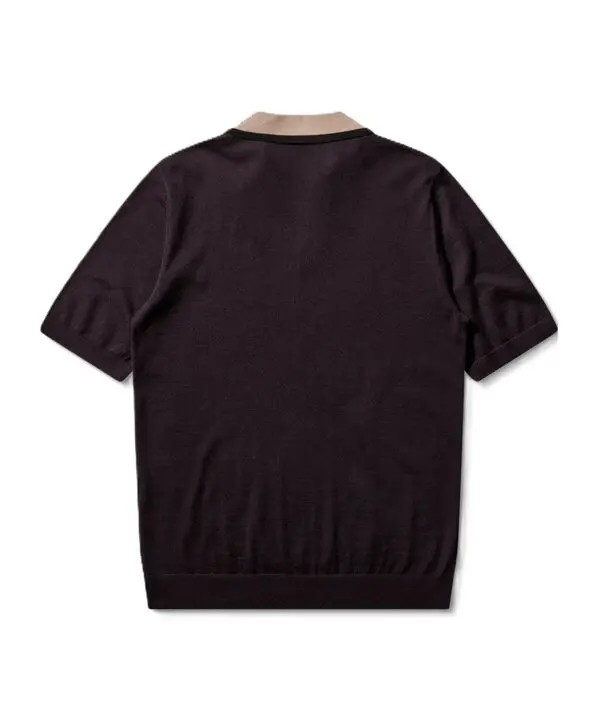 Dries Van Noten Striped Knitted Polo Shirt