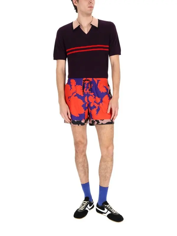 Dries Van Noten Striped Knitted Polo Shirt