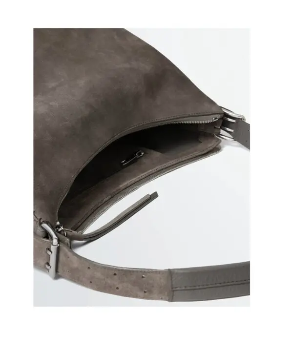 LEMAIRE Belted Zipped Hobo Bag - Mink