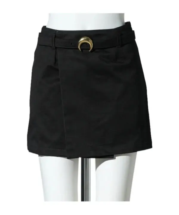 MARINE SERRE Mini Skirt With Buckle Detail