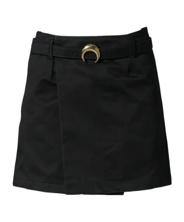 MARINE SERRE Mini Skirt With Buckle Detail - Black