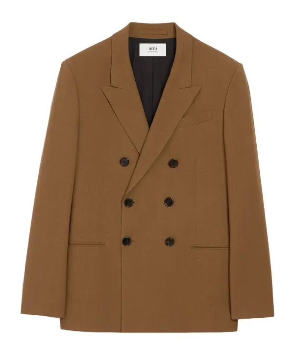 Ami Double-breasted Blazer - Hazelnut