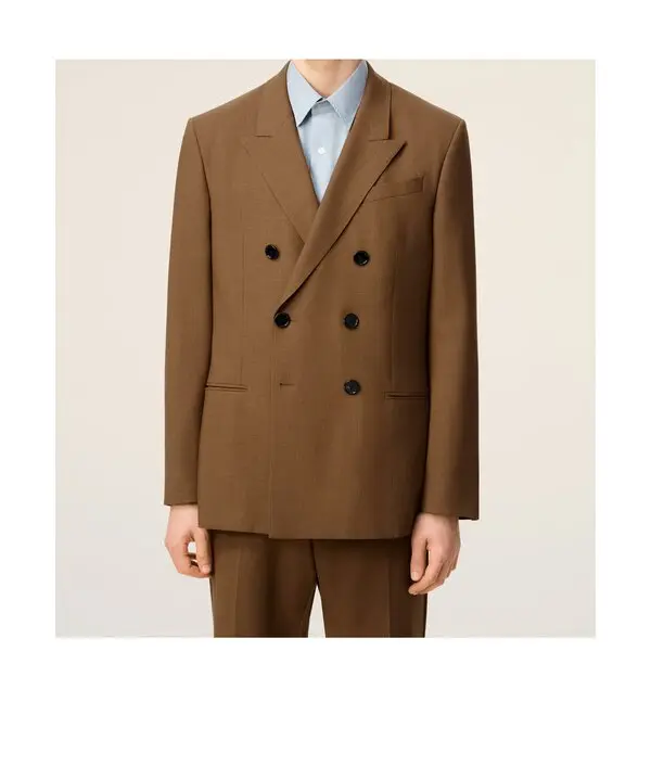 Ami Double-breasted Blazer - Hazelnut