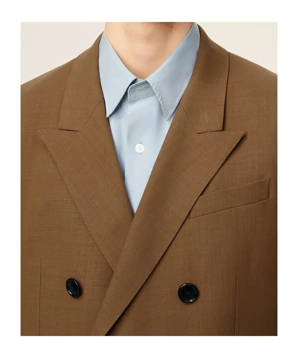 Ami Double-breasted Blazer - Hazelnut