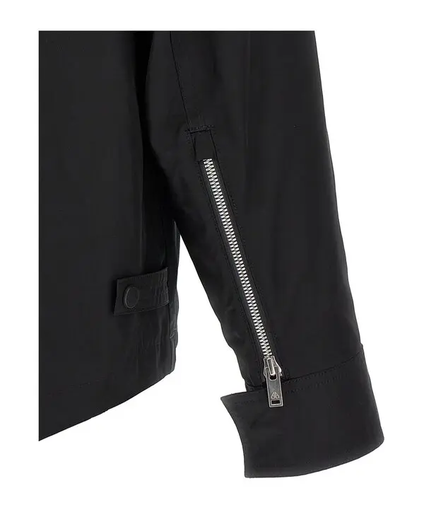 Moose Knuckles Collared Zip-up Jacket With Zipper Cuffs - Black