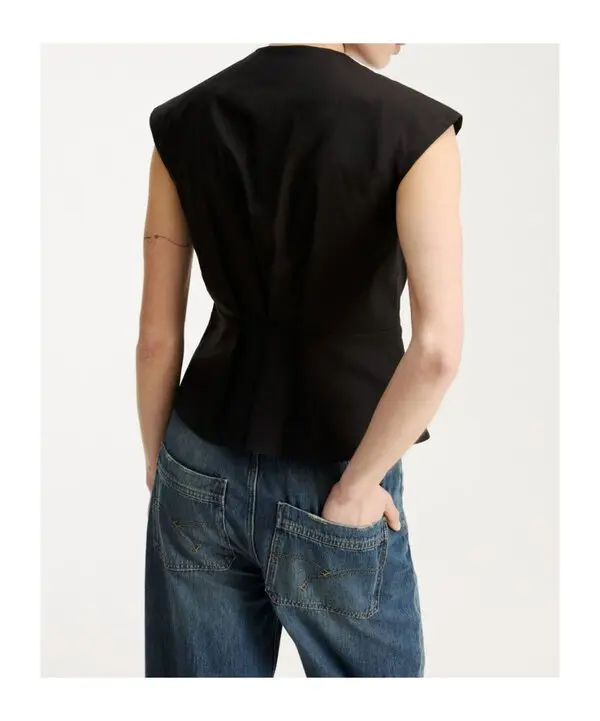 Marella Bazar Wrap V-neck Top - Black