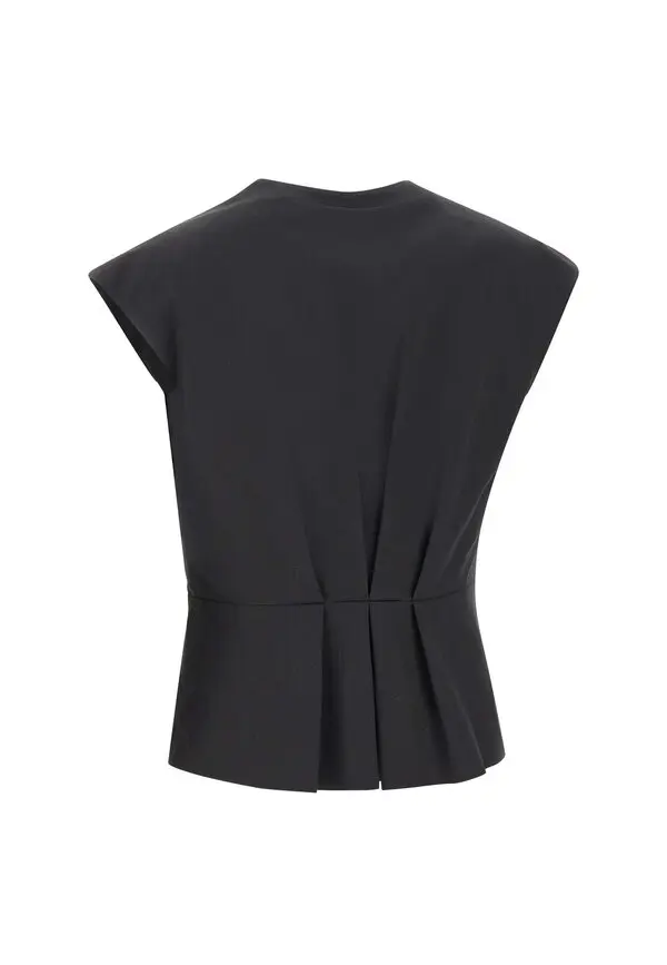 Marella Bazar Wrap V-neck Top - Black