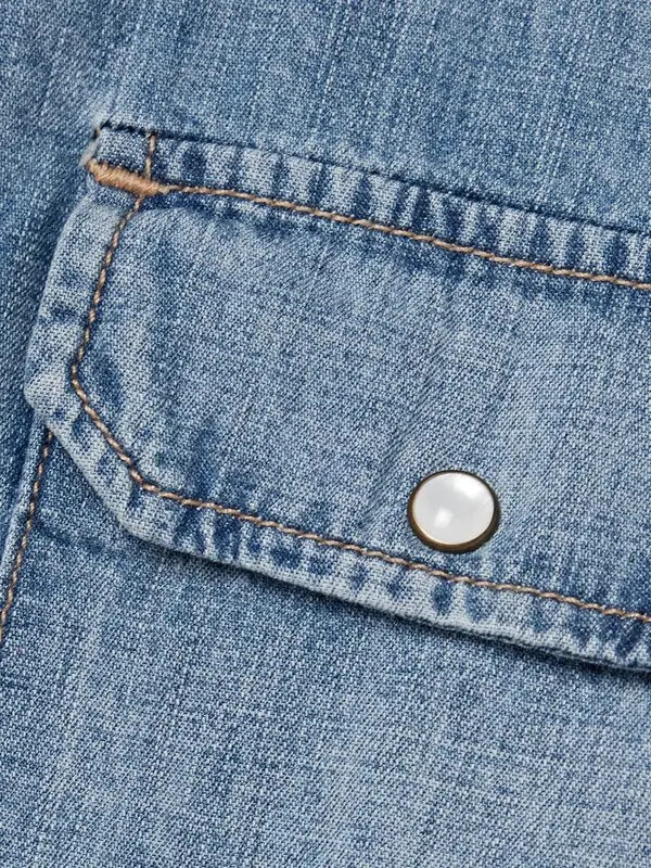 NILI LOTAN Long-sleeved Denim Shirt