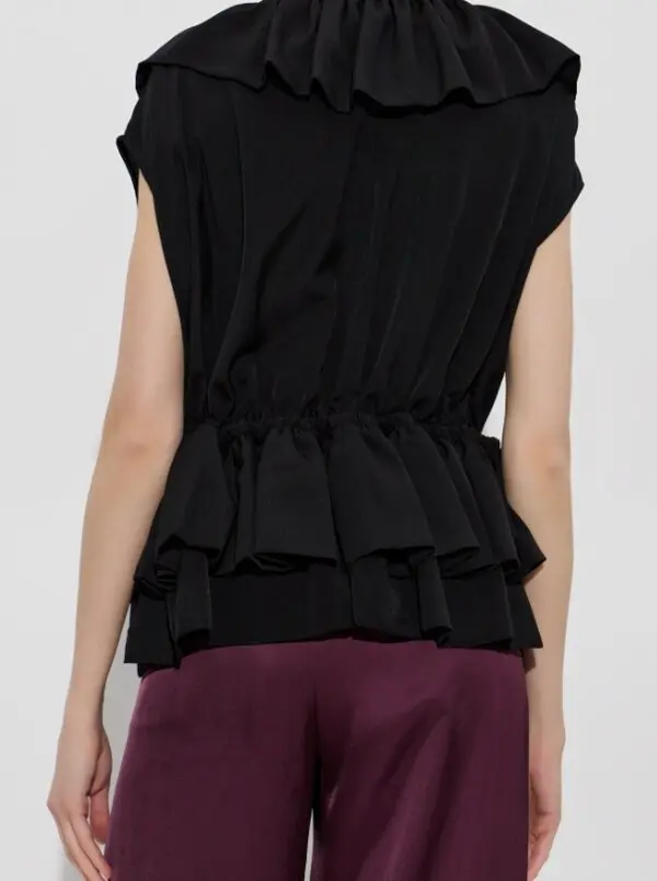 Dries Van Noten Cally Bis Ruffled Peplum Top