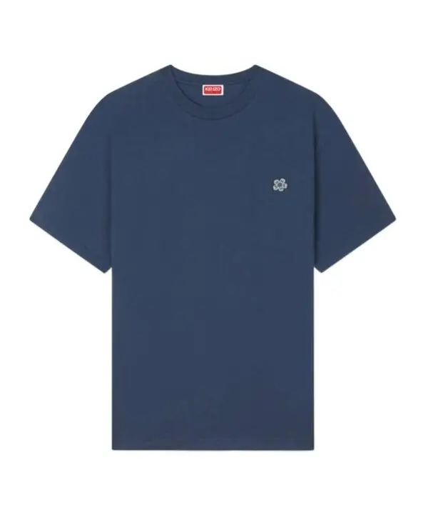 Kenzo Boke Flower Embroidered Crewneck T-shirt - Navy