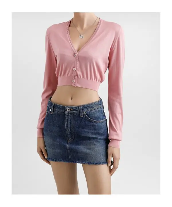 Dolce & Gabbana Cropped V-neck Cardigan