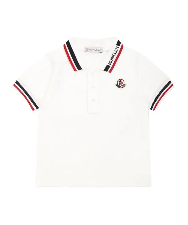 Moncler Short Sleeve Polo Shirt - White