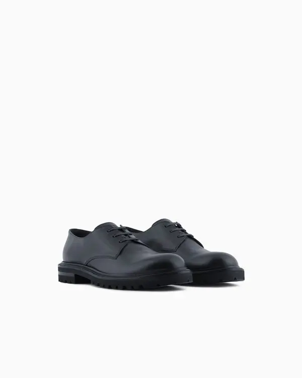 Giorgio Armani Embossed Leather Lace-up Shoes